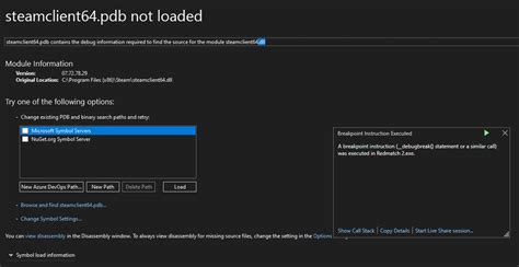Help Cant Debug Without Steamclient64pdb