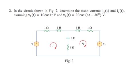 [solved] 2 In The Circuit Shown In Fig 2 Determine The