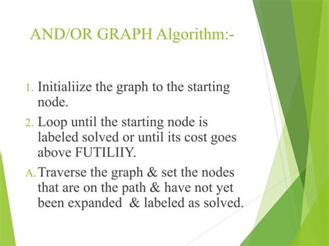 Problem Reduction And Or Graph Ao Algorithm Ppt