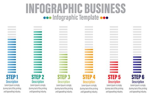 현대 바 비즈니스 인포 그래픽 막대 차트 인포그래픽 템플릿입니다 추상적인 디지털 비즈니스 인포그래픽 워크 플로우 프로세스 비즈니스 피라미드 배너 다이어그램 번호 옵션 작업