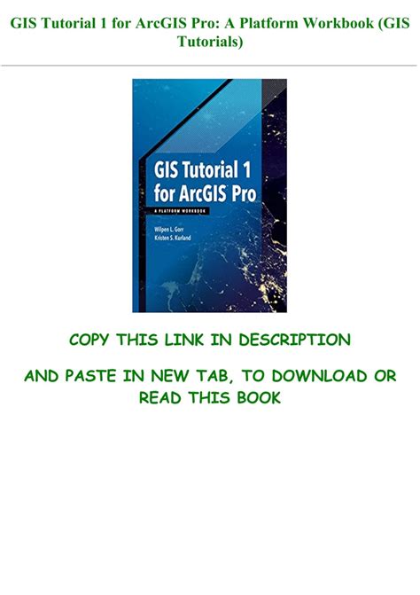 b o o k gis tutorial 1 for arcgis pro a platform workbook gis