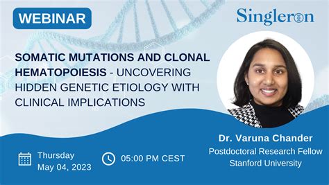 upcoming webinar somatic mutations and clonal hematopoiesis