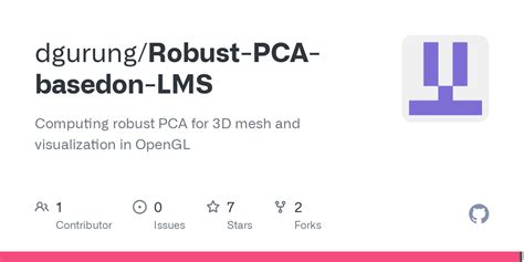 GitHub Dgurung Robust PCA Basedon LMS Computing Robust PCA For D Mesh And Visualization In