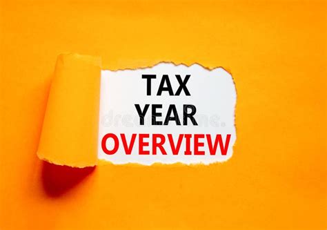 Tax Year Overview Symbol Concept Words Tax Year Overview On Beautiful White Paper Beautiful