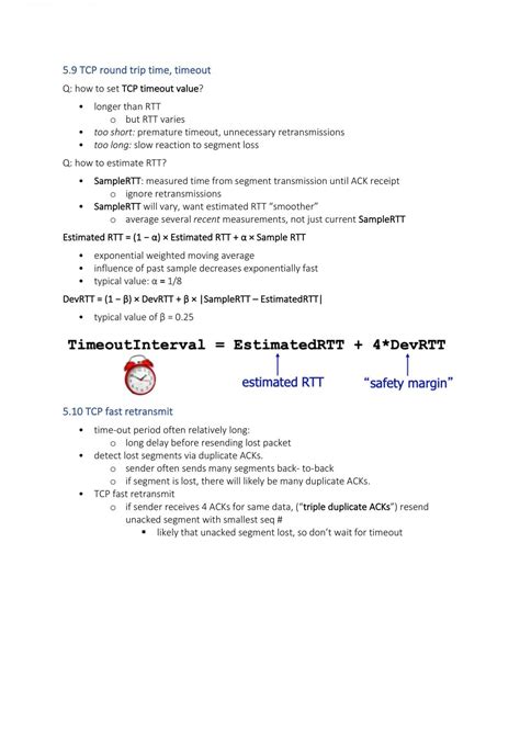 Cs2105 Introduction To Computer Networks Revision Notes Cs2105