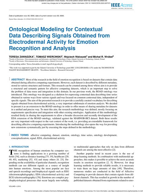 Pdf Ontological Modeling For Contextual Data Describing Signals
