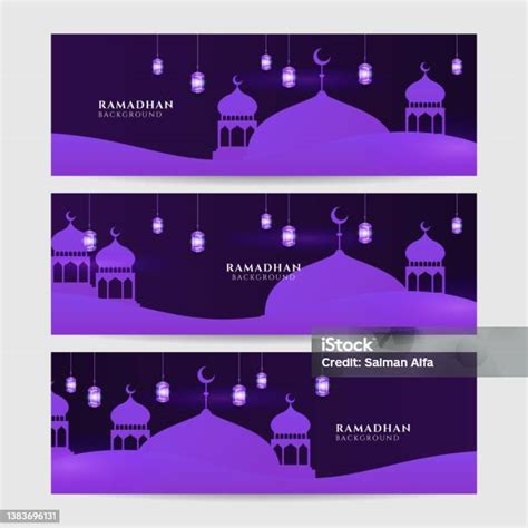 초승달 별 모스크 랜턴이슬람 라마단 카림 배너 배경 벡터 그림입니다 라마단 컬러풀 와이드 배너 디자인 배경 0명에 대한 스톡 벡터 아트 및 기타 이미지 Istock