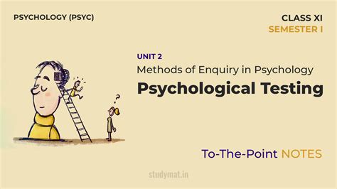 Psychological Testing Notes Unit 2 Class 11 Psychology Studymat