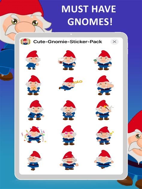 Hysterical Happy Gnome Emojis For Ios Iphone Ipad Ipod Touch Latest Version At 1 99 On Apppure