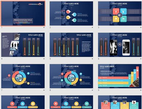 Abstract Gears Powerpoint 68784