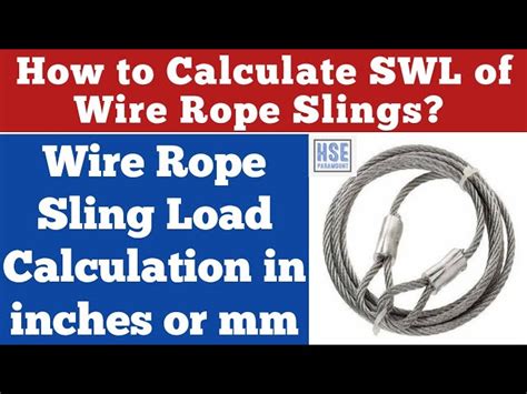 How To Calculate Swl Of Wire Rope Sling Wire Rope Sling 47 Off