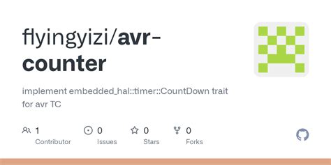 Github Flyingyiziavr Counter Implement Embeddedhaltimer