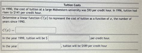 Solved Tuition Costsin 1990 ﻿the Cost Of Tuition At A