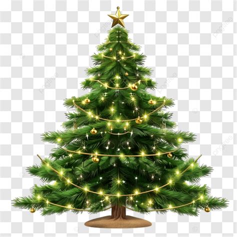 조명으로 빛나는 장식된 크리스마스 트리는 축제 정신과 명절 전통을 상징합니다 훌륭하게 꾸민 크리스마스 나무 Png 일러스트 및 이미지 에 대한 무료 다운로드 Pngtree