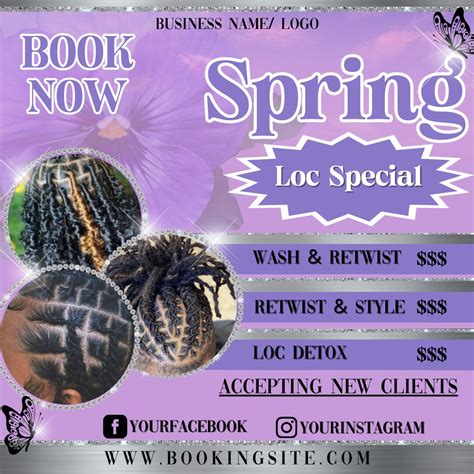 Spring Loc Flyer Loc Flyer Template Retwist Flyer Loc And Retwist
