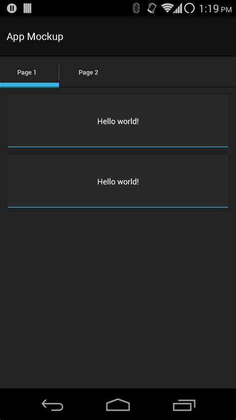 Creating Android Tab Layout In A Fragment Stack Overflow