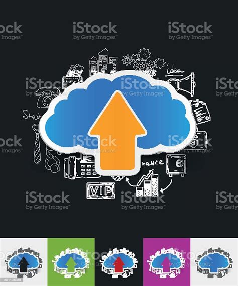 클라우드 종이 스티커별 손으로 그린 요소 과학에 대한 스톡 벡터 아트 및 기타 이미지 과학 그리기 기후 묘사 Istock