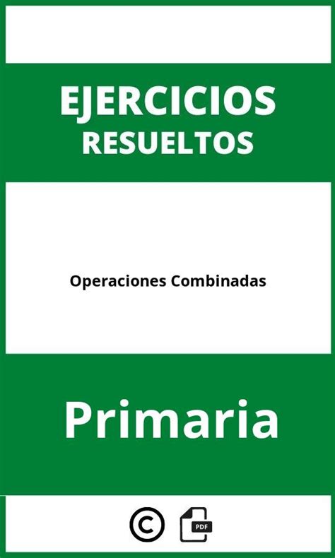 Operaciones Combinadas Primaria Ejercicios Pdf 2025
