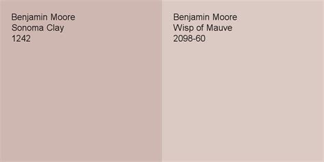 Benjamin Moore Sonoma Clay Vs Benjamin Moore Wisp Of Mauve Comparison