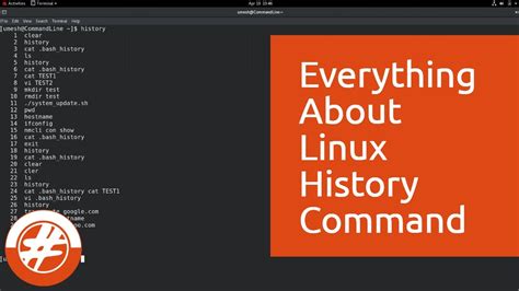 011 How To Use The History Command In Linux Youtube