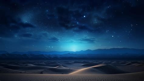 Desert At Night Landscape Wallpaper Beautiful Desert Background