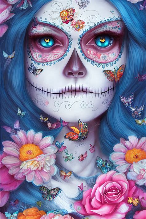 Girly Sugar Skull Wallpaper