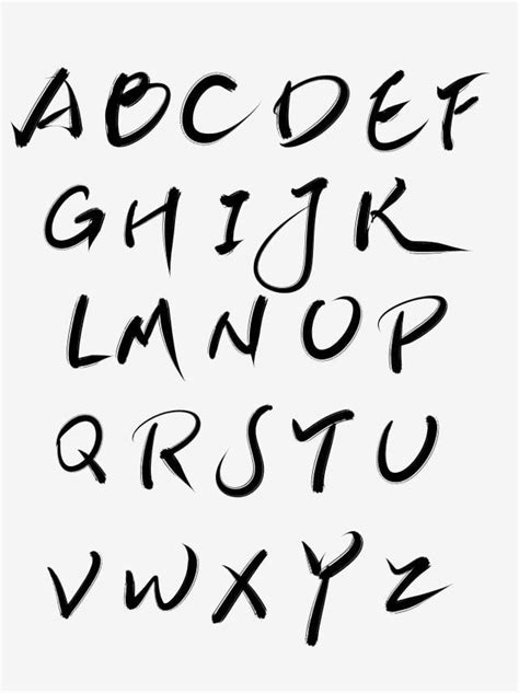26 English Letters And Numbers Az Comfortable Handwritten Font Png And