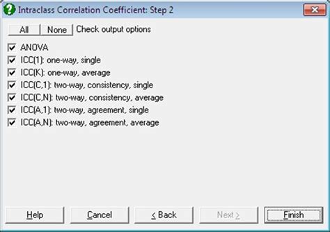 Unistat Statistics Software Intraclass Correlation Coefficients