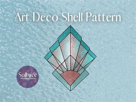 Art Deco Shell Stained Glass Pattern Etsy