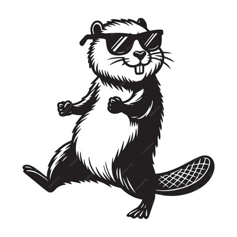 Premium Vector Beaver Dancing With Sunglasses Svg Premium Vector Beaver Dancing With Sunglasses Svg