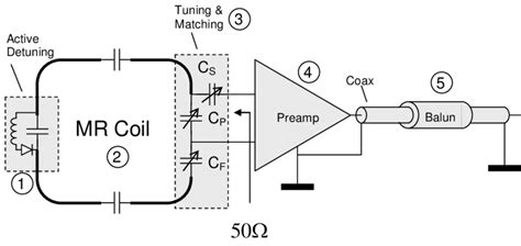 Local Coil With Detuning Circuit Tuning And Matching Network Low