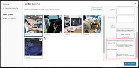 crear carrusel de imágenes con enlaces en elementor webempresa