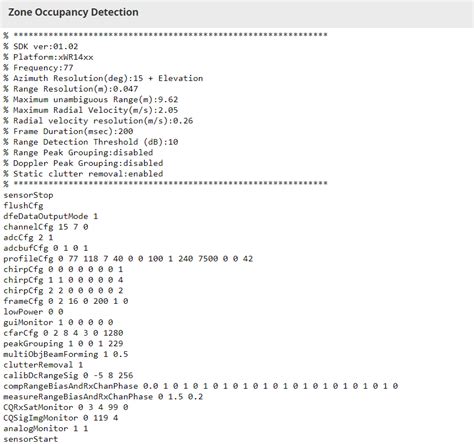 Iwr1443 Zone Occupancy Problem Sensors Forum Sensors Ti E2e Support Forums
