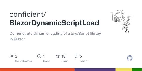 Github Conficientblazordynamicscriptload Demonstrate Dynamic Loading Of A Javascript Library