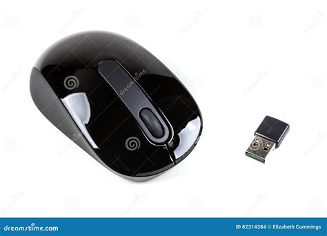 Black Wireless Mouse And Usb Dongle Stock Photo Image Of Click Dongle