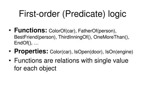 Ppt First Order Logic Powerpoint Presentation Free Download Id6876655