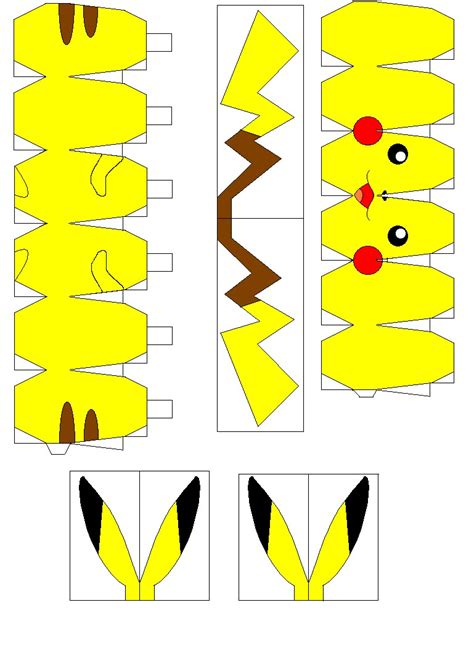 Printable Pikachu Papercraft Printable Papercrafts