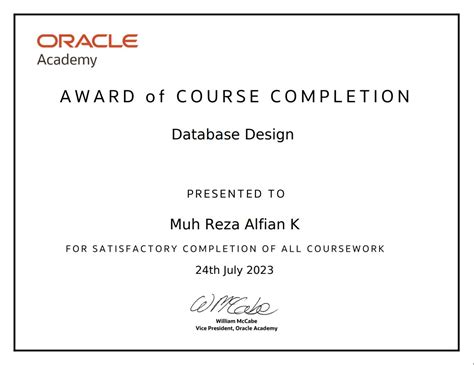 Muh Reza Alfian K On Linkedin Oracleacademy Databasedesign Databaseprogramming