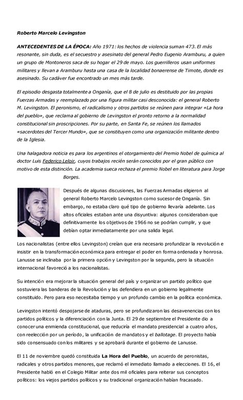 Roberto Marcelo Levingston 1970 1971 Roberto Marcelo Levingston