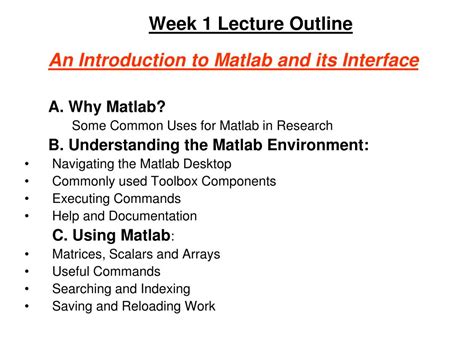 Ppt Matlab Training Session 1 Introduction To Matlab For Graduate Research Powerpoint