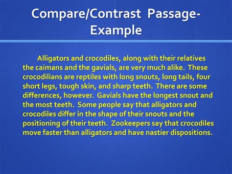 Good Compare Contrast Examples