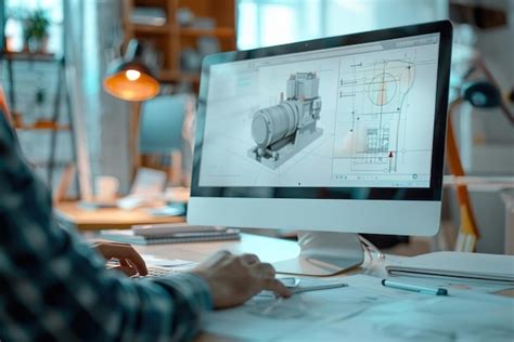 Virtual Industrial Designer Creating 3d Models Of Machinery Refining