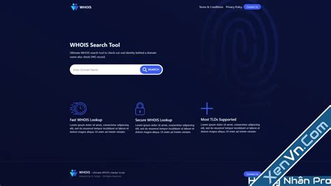 Whois Lookup PHP Whois Script 1 2 XenVn