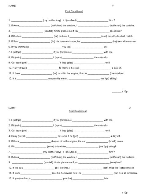 1st Conditional Test Pdf