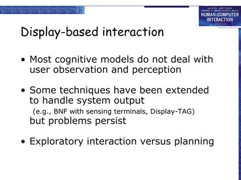 HCI 3e Ch 12 Cognitive Models PPT