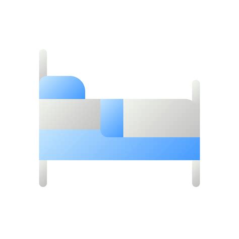 Finding Bed To Sleep Flat Gradient Two Color Ui Icon Rest Area And Hotel Homeless Shelter