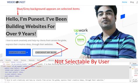 Disable User Selection On Web Page Elements Css Misc