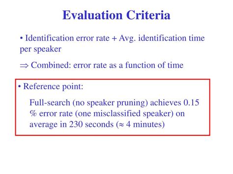 Ppt A Speaker Pruning Algorithm For Real Time Speaker Identification