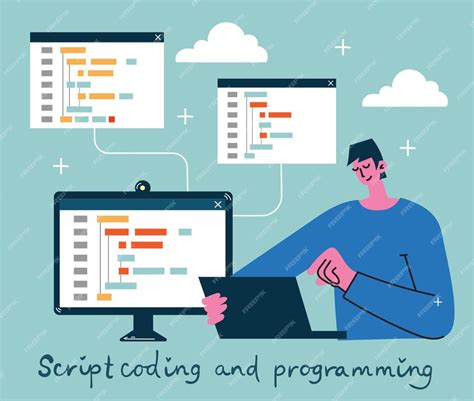 premium vector programming and coding illustration
