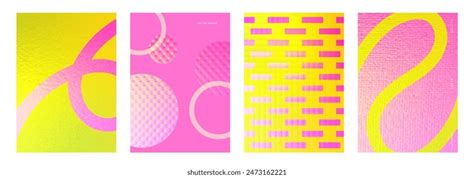Set Fluted Glass Effect Cards Abstract Stock Vector Royalty Free 2473162221 Shutterstock